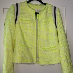 MSGM | Jackets & Coats | Msgm Light Tweed Flouro Jacket Size 42 | Poshmark